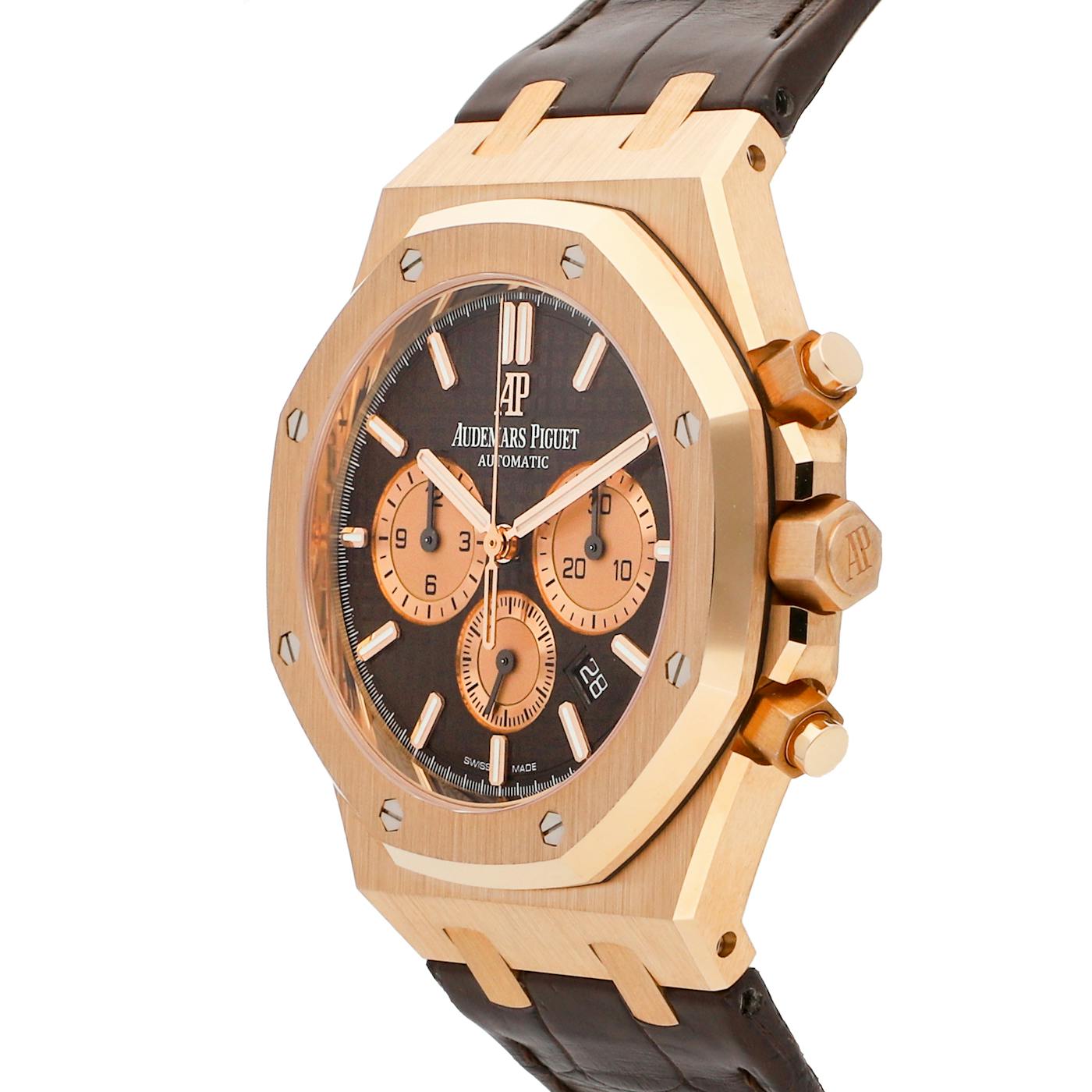Audemars Piguet Royal Oak Chronograph Rose Gold 41mm 26331OR – Clock ...