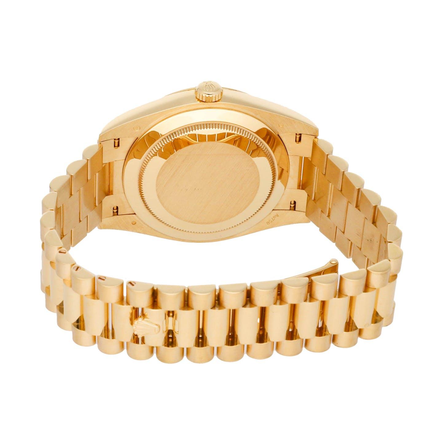 Rolex Day Date 40 Yellow Gold Silver Dial | Rolex 228238 – Clock Concierge