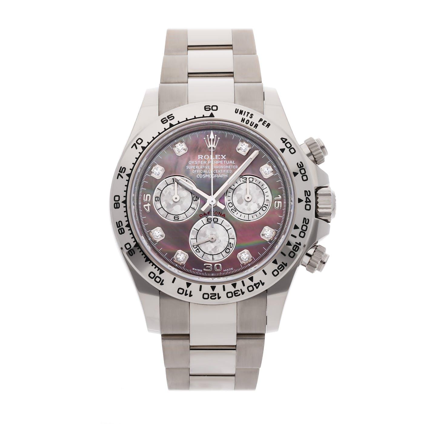 Rolex Daytona White Gold Tahitian MOP 116509 – Clock Concierge