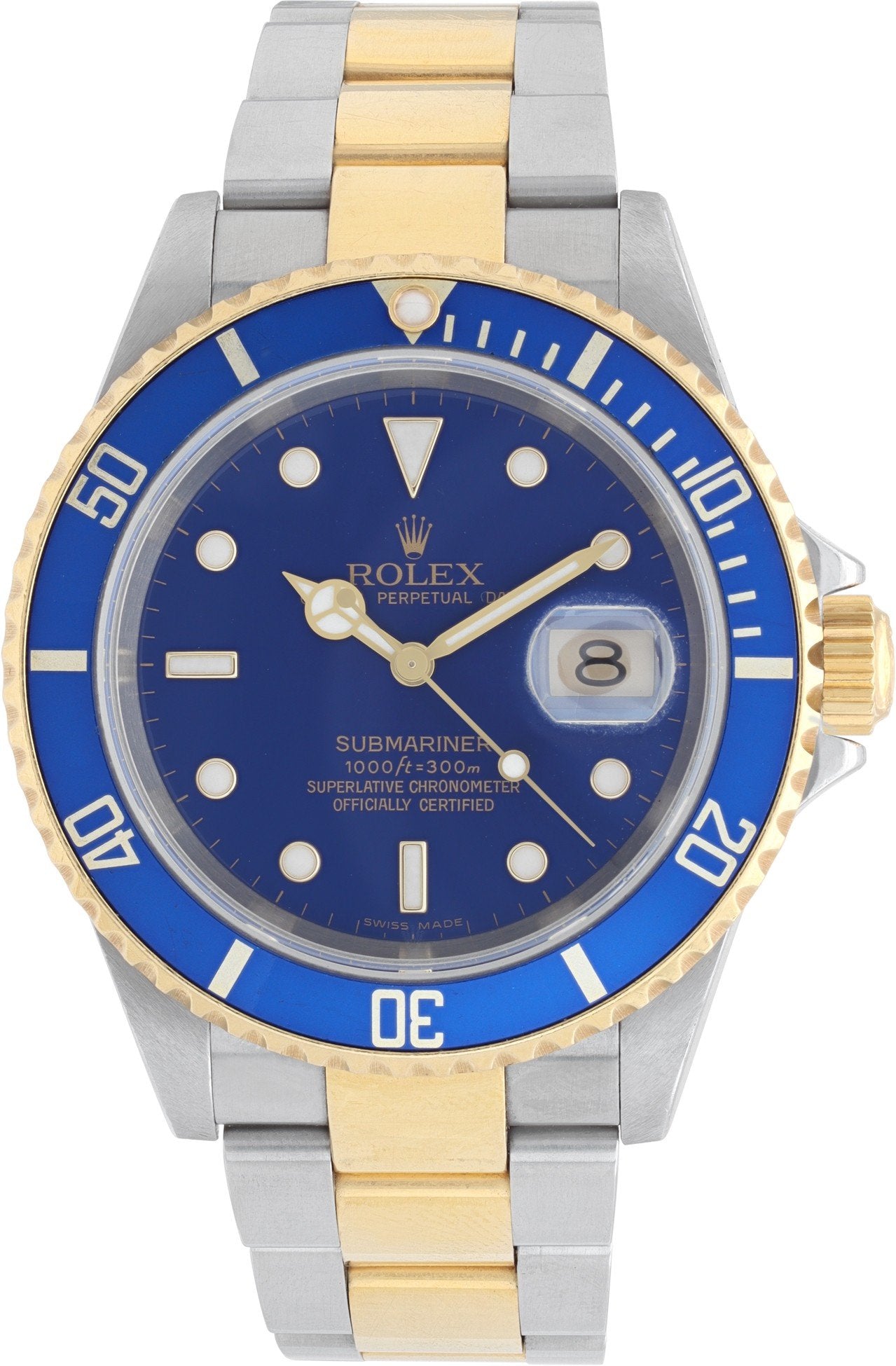 Rolex Submariner Steel and Gold Blue Dial 40mm 16613 – Clock Concierge